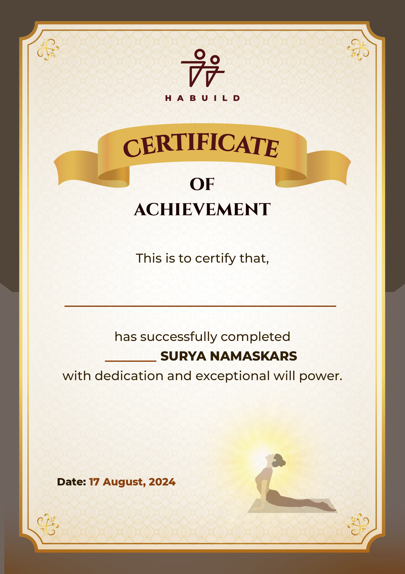 Certificate of Achievement